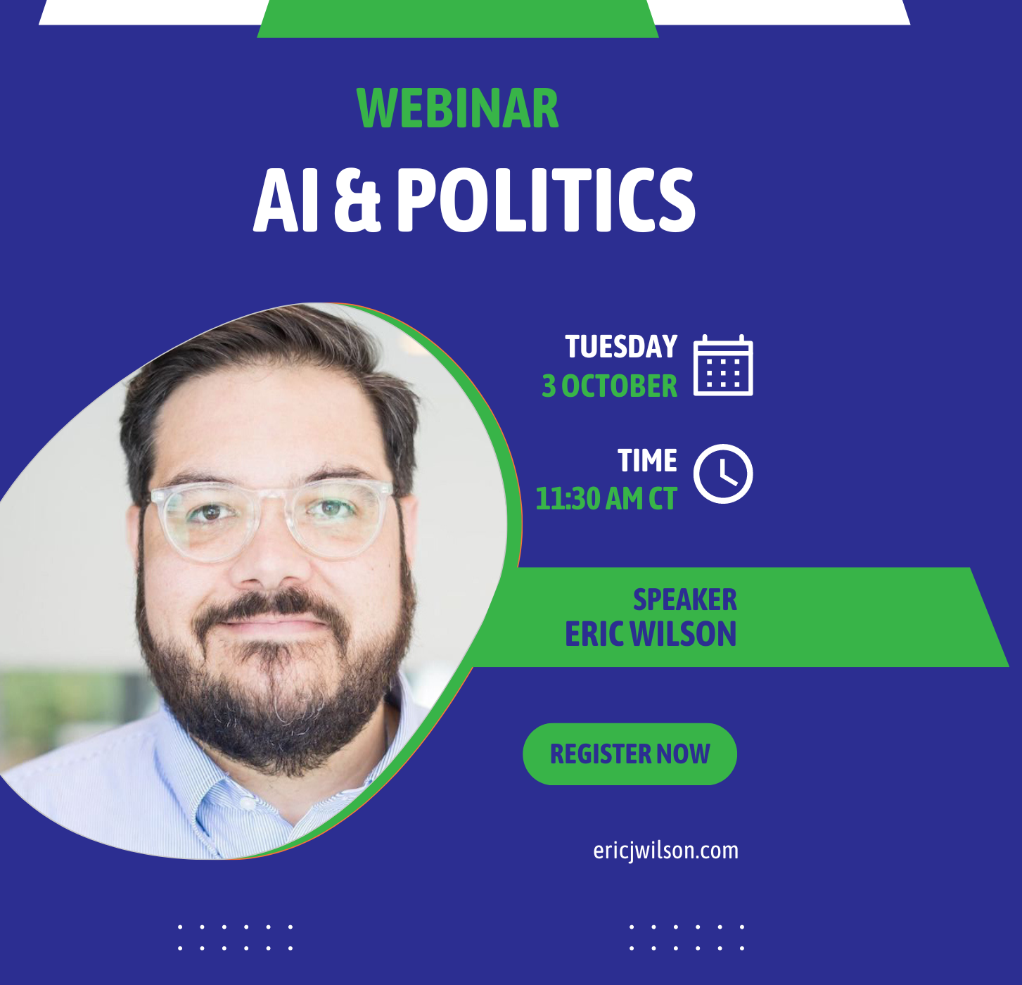 10/3: AI & Politics with Eric Wilson